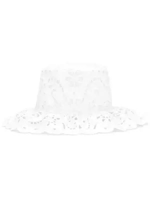 Dolce & Gabbana Broderie Anglaise Hat - White