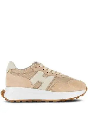 Hogan H641 Panelled Lace-up Sneakers - Neutrals