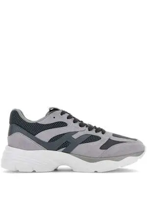 Hogan Panelled Suede Sneakers - Grey