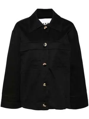 Ganni Button Detailed Jackets For Women