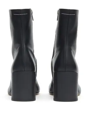 MAISON MARGIELA Leather Ankle Boots - Black