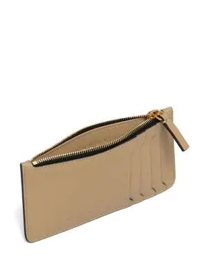 Marni Zipped Leather Card Case - Neutrals