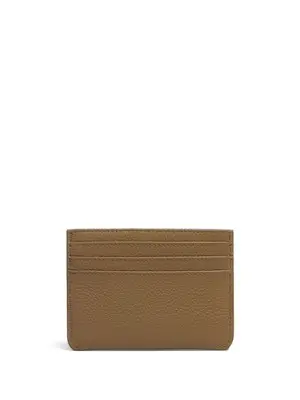 Marni Logo-embroidered Leather Card Holder - Brown