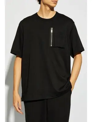 Helmut Lang Zip Pocket Cotton T-shirt