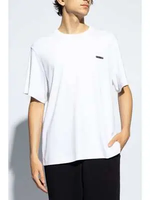 Helmut Lang Logo Plaque Cotton T-shirt