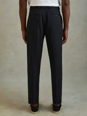 REISS Pin Belted Cropped Trousers