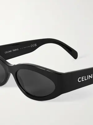Celine Monochroms Cat-eye Sunglasses - Black