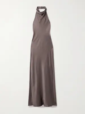 ANINE BING Eliana Silk-charmeuse Midi Dress
