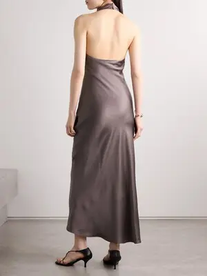 ANINE BING Eliana Silk-charmeuse Midi Dress