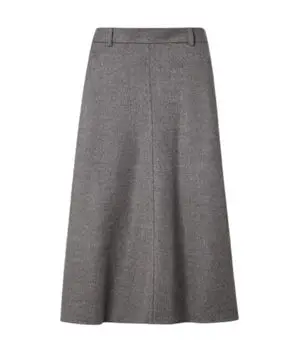 Brunello Cucinelli Wool-felt Midi Skirt