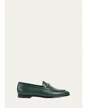 Gucci Gucci Jordaan Leather Loafers Bottle