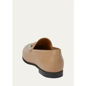Gucci Jordaan Leather Loafers - Camel