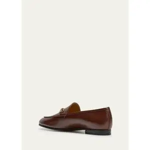 Gucci Jordaan Leather Loafers - Camel