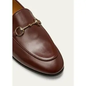 Gucci Jordaan Leather Loafers - Camel