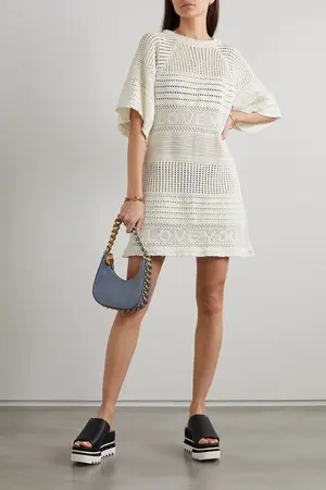 Stella McCartney Crocheted Cotton Mini Dress