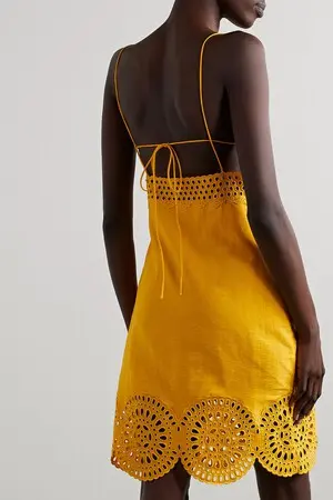 Stella McCartney Broderie Anglaise Twill Mini Dress