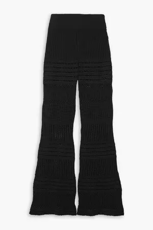 Stella McCartney Crocheted Cotton Flared Pants