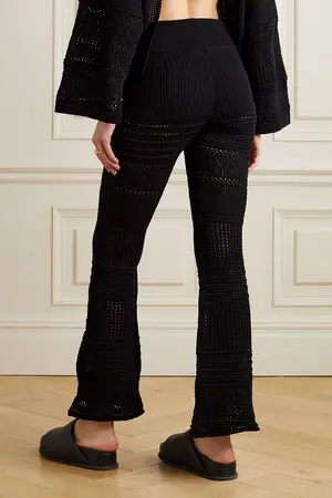 Stella McCartney Crocheted Cotton Flared Pants