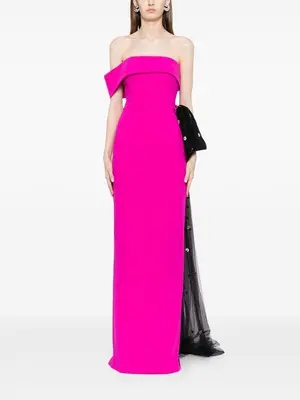 SAIID KOBEISY Bow Off-shoulder Gown
