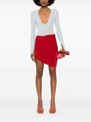 Jacquemus La Mini Jupe Drapée Skirt