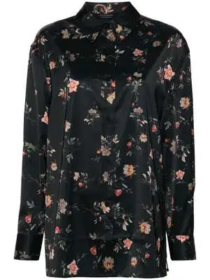 ALLSAINTS Louisa Floral-print Satin Shirt