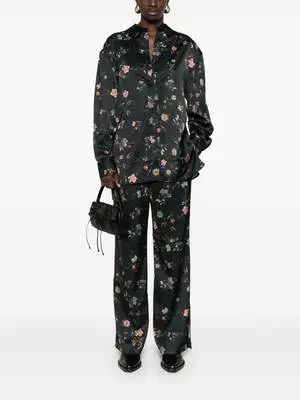 ALLSAINTS Louisa Floral-print Satin Shirt