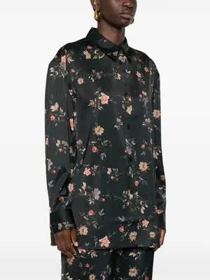 ALLSAINTS Louisa Floral-print Satin Shirt