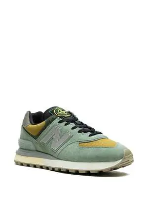 NEW BALANCE X Stone Island 574 Legacy Light Sneakers - Green