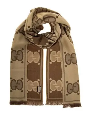 Gucci Gucci Wool Scarf - Beige