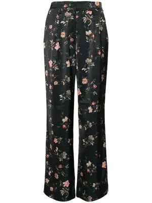 ALLSAINTS Floral-print Satin Trousers