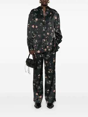 ALLSAINTS Floral-print Satin Trousers