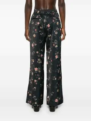 ALLSAINTS Floral-print Satin Trousers