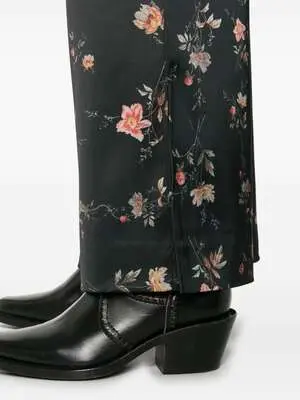 ALLSAINTS Floral-print Satin Trousers