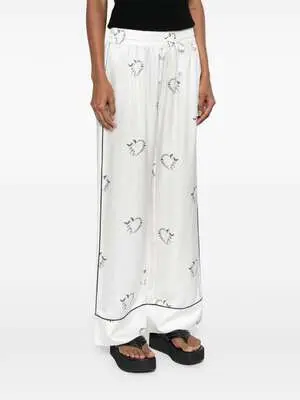ALLSAINTS Sofi Straight-leg Trousers With All-over Logo And Heart Print