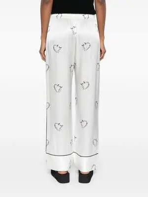ALLSAINTS Sofi Straight-leg Trousers With All-over Logo And Heart Print