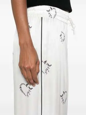 ALLSAINTS Sofi Straight-leg Trousers With All-over Logo And Heart Print