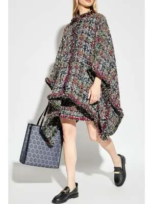Etro Tweed Bouclé Check Mini Skirt - Black