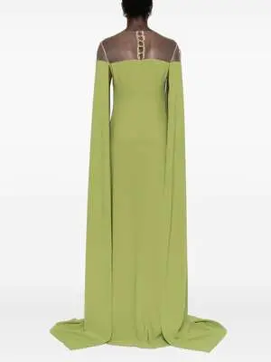 CRISTALLINI Daphne Bead-embellished Crepe Dress