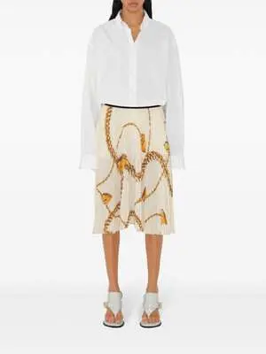 Burberry Shield Hardware Pleated Skirt