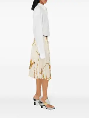 Burberry Shield Hardware Pleated Skirt