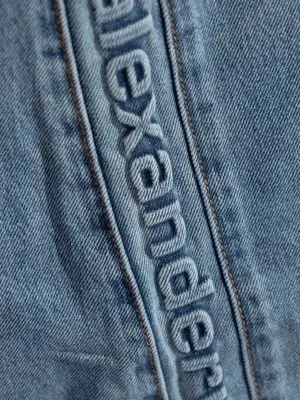 Alexander Wang Logo-embossed Boyfriend Jeans