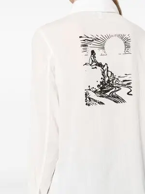 AGNÈS B. Graphic-print Cotton Shirt