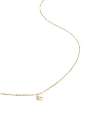 Monica Vinader 14kt Yellow Small Initial G Necklace - Gold