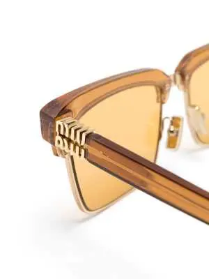 Miu Miu Mu10zs Rectangle-frame Sunglasses