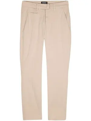 DONDUP Cotton Straight-leg Trousers - Brown
