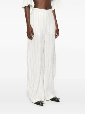 ALESSANDRO VIGILANTE Pinstriped Palazzo Trousers