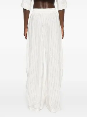 ALESSANDRO VIGILANTE Pinstriped Palazzo Trousers