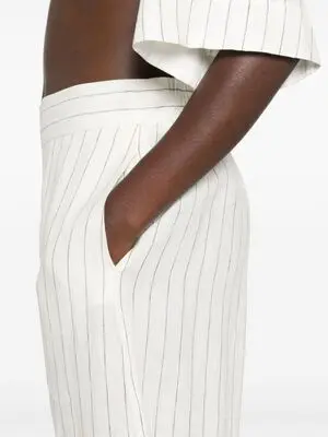 ALESSANDRO VIGILANTE Pinstriped Palazzo Trousers