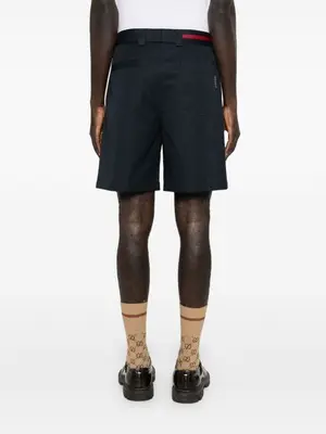 Gucci Tailored Cotton Twill Shorts - Blue