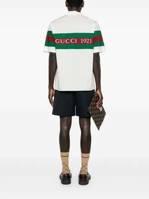 Gucci Gg Web-print Cotton Shirt